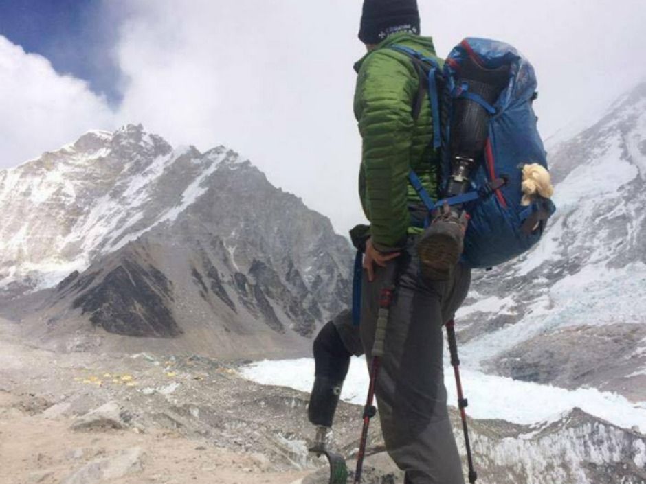 Three years ago, he lost his leg to war. Now he's the first combat ...