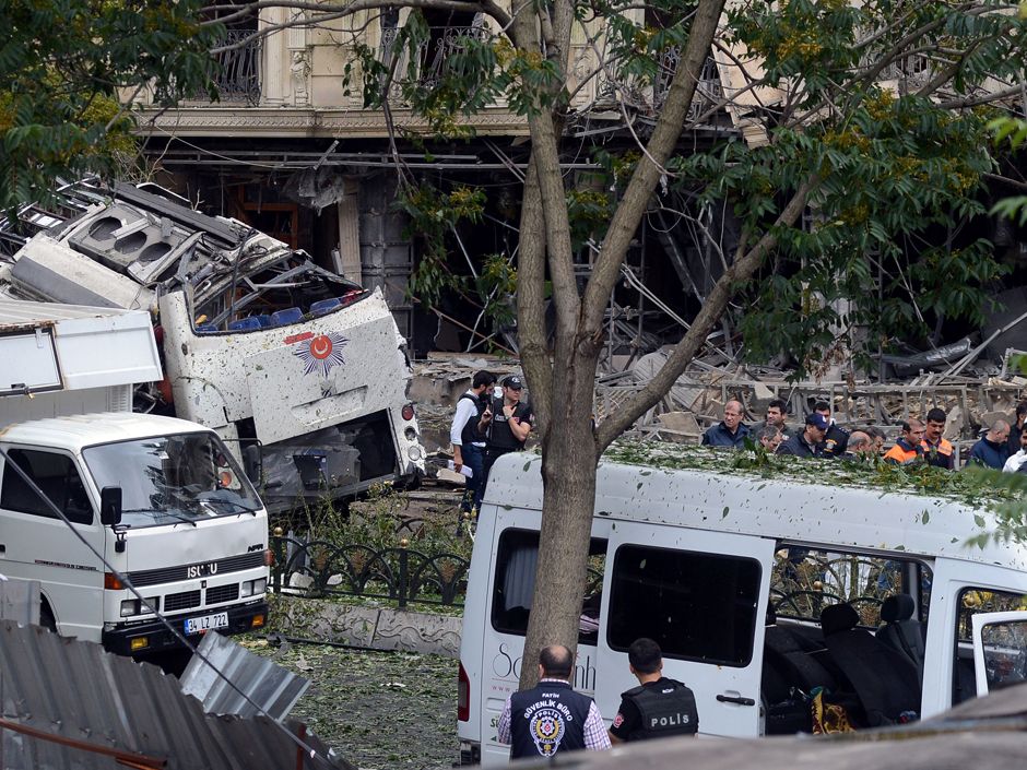 Bomber remotely detonates explosion under speeding bus full of riot ...