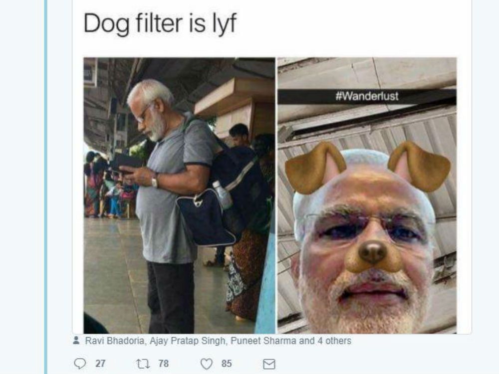 Indian comedian faces defamation charge over photo of PM with Snapchat ...