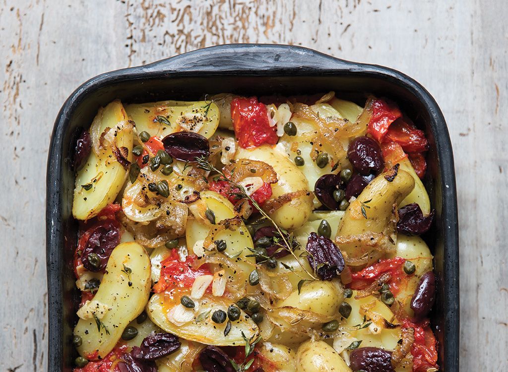 Cook this: Roasted tomatoes and fingerling potatoes with thyme, olives ...