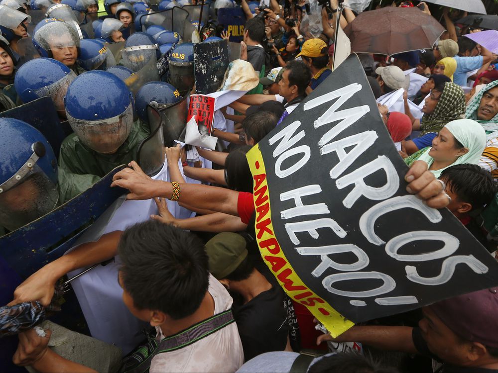 Protests hound late Filipino dictator's birthday celebration | National ... Protests hound late Filipino dictator's birthday celebration | National ...