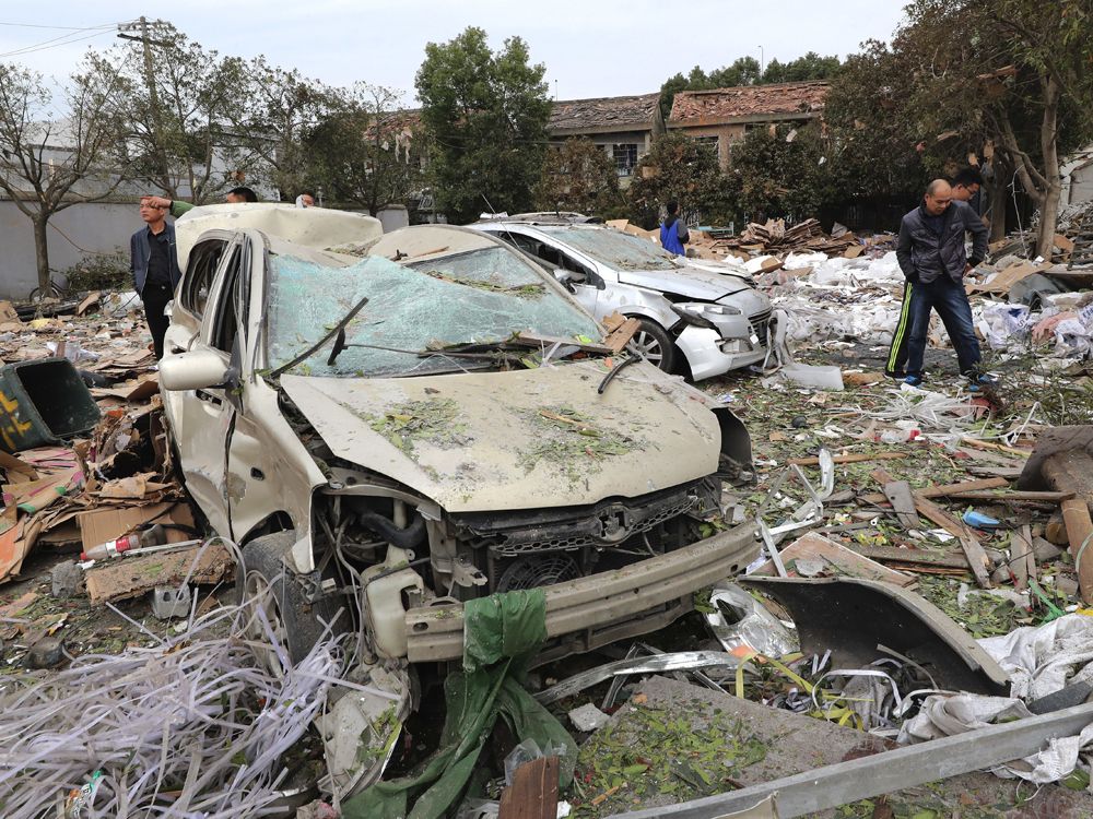 Explosion in Ningbo, China levels buildings, killing two and injuring ...