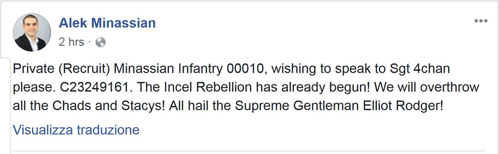 What is 'incel'? Explaining the cryptic Facebook message allegedly left ...