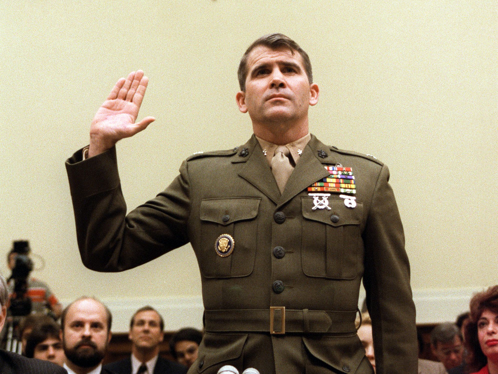 Oliver North, former Marine at centre of Reagan-era Iran-Contra scandal ...