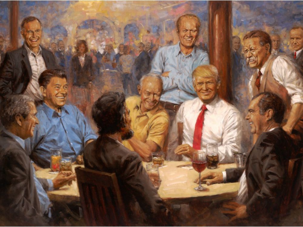 Here's everything we know about the viral White House portrait of Trump ...