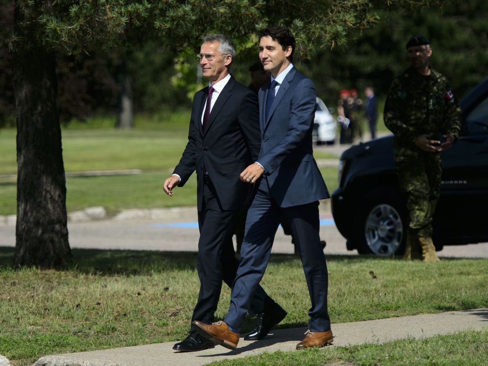 Trudeau urged to increase military spending during NATO secretary ...