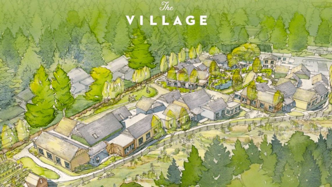 Painted cottages, tall trees and a barn: Canada builds first-ever ...