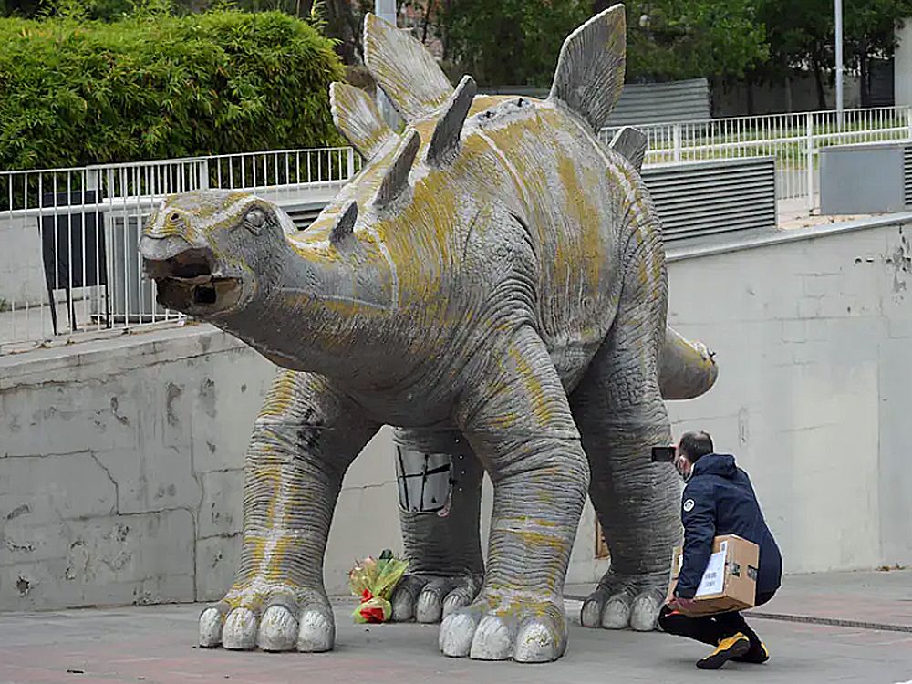 Missing man found dead inside Barcelona dinosaur statue | National Post