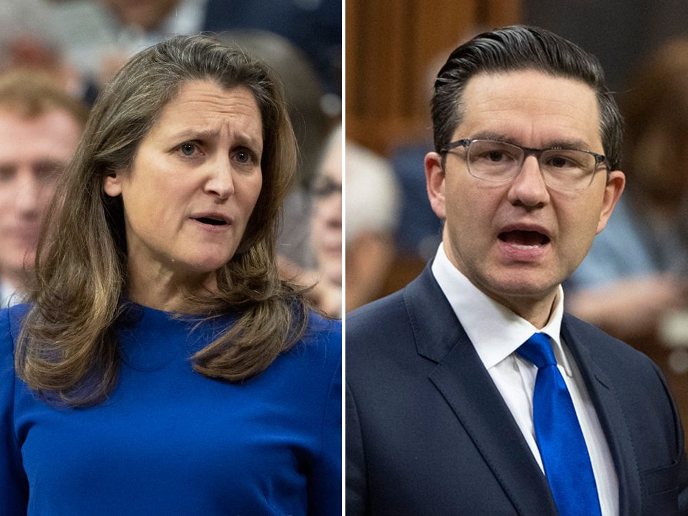 Poilievre, Freeland trade shots on their privilege amid debate on ...