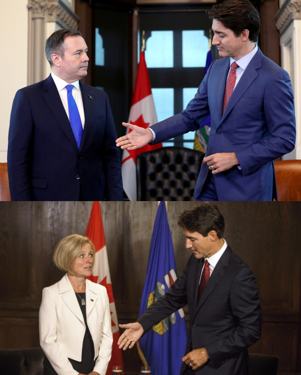 Danielle Smith trolls Trudeau by shaking everyone's hand | National Post