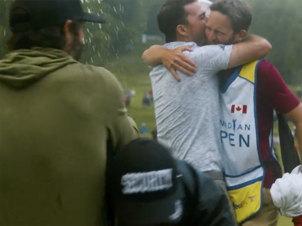 Golfer celebrating historic Canadian win tackled by mistaken security ...