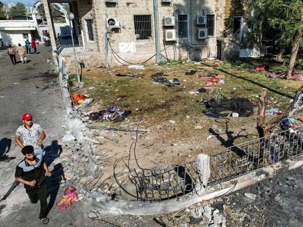 Photos reveal scene of al-Ahli Hospital explosion in Gaza | National Post
