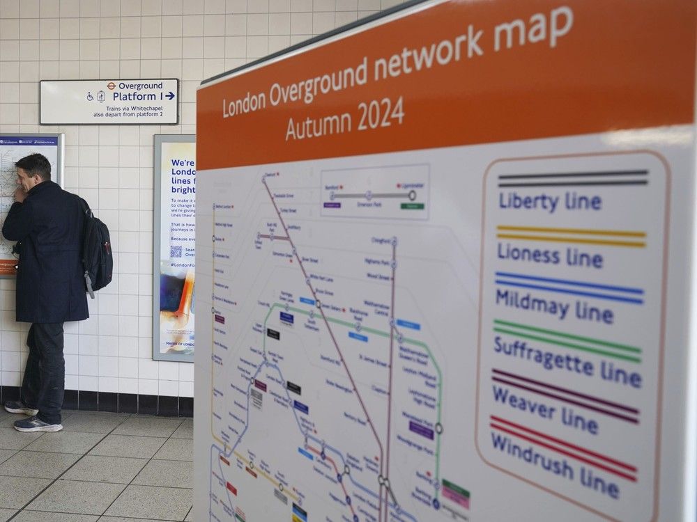 London Overground map to get colour-coded update | National Post