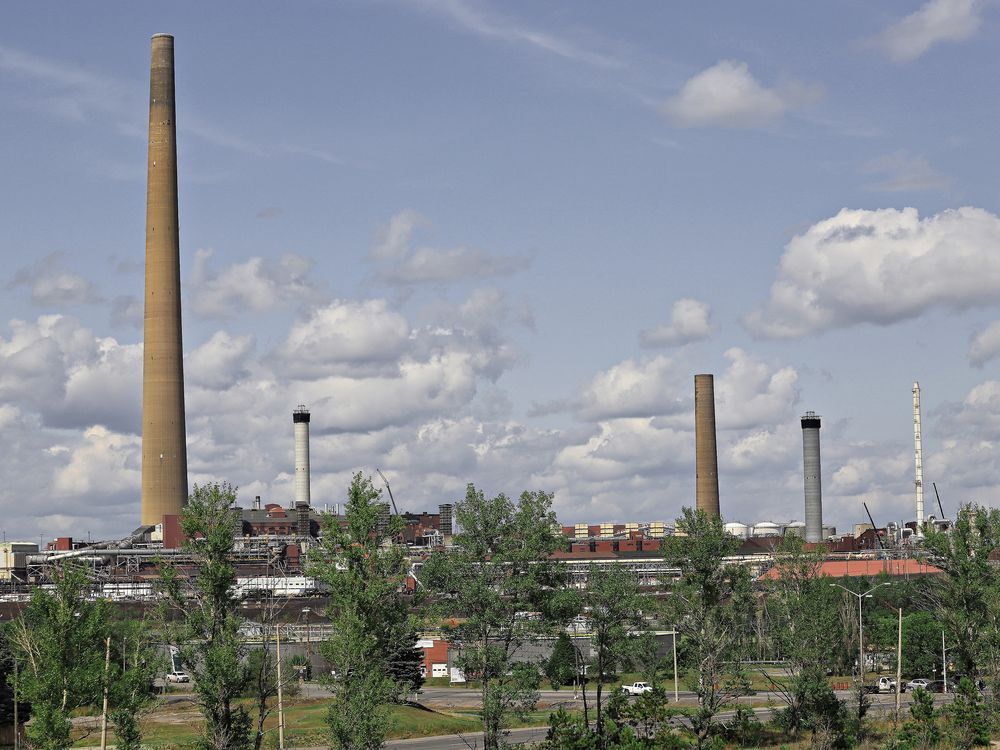 Sudbury, Vale, Copper Cliff Smelter Complex, Superstack, new stacks ...