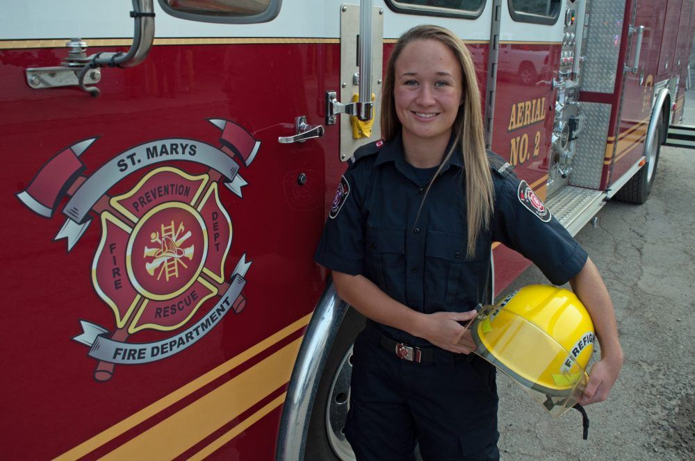 St. Marys' first female volunteer firefighter begins climb towards full ...