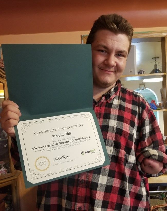 Local War Amps CHAMP Ohle recognized by Mayor Shaigec | Spruce Grove ...