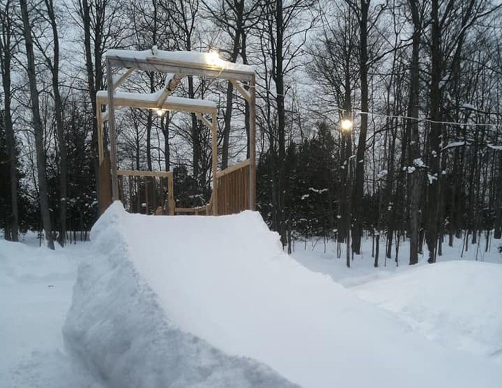 Markdale family's backyard luge track a labour of love | Owen Sound Sun ...