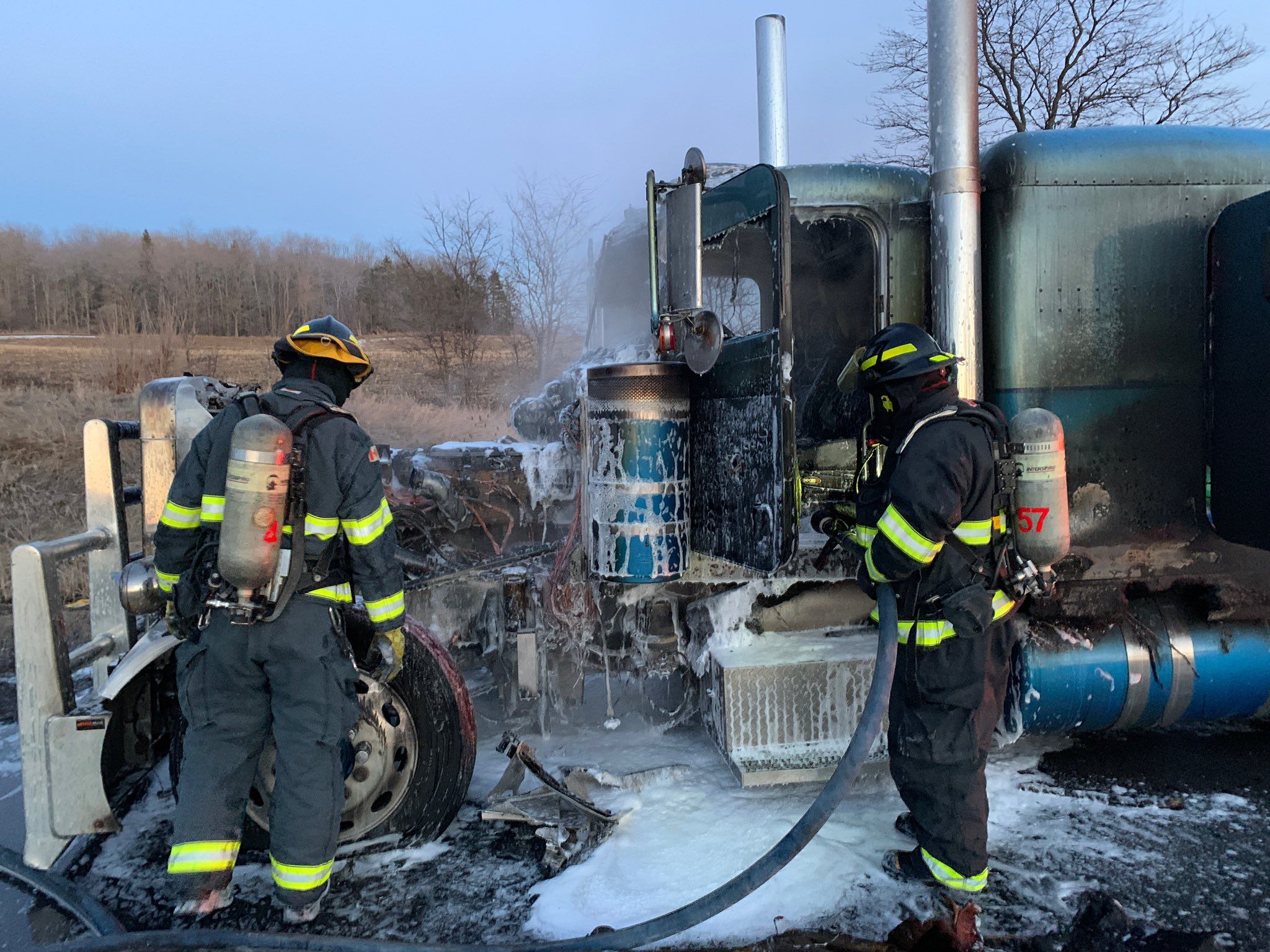 Tractor-trailer fire slows Highway 401 traffic near Woodstock Tuesday ...