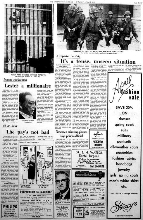 History: As We Saw It — Kingston Penitentiary Riot 50th Anniversary ...