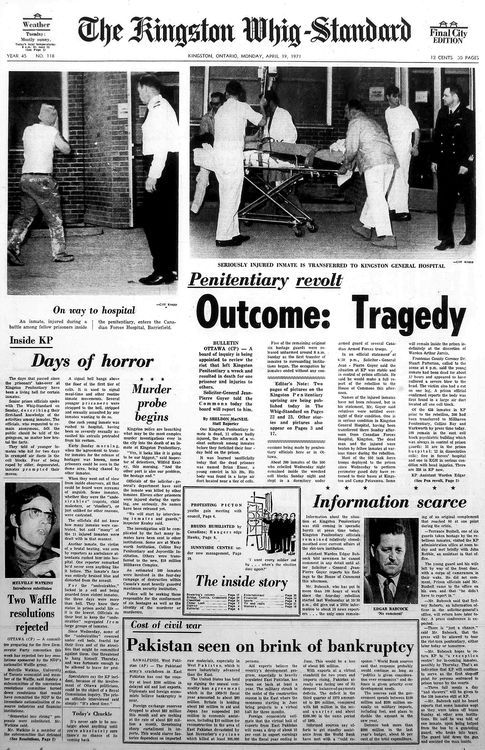 History: As We Saw It — Kingston Penitentiary Riot 50th Anniversary ...