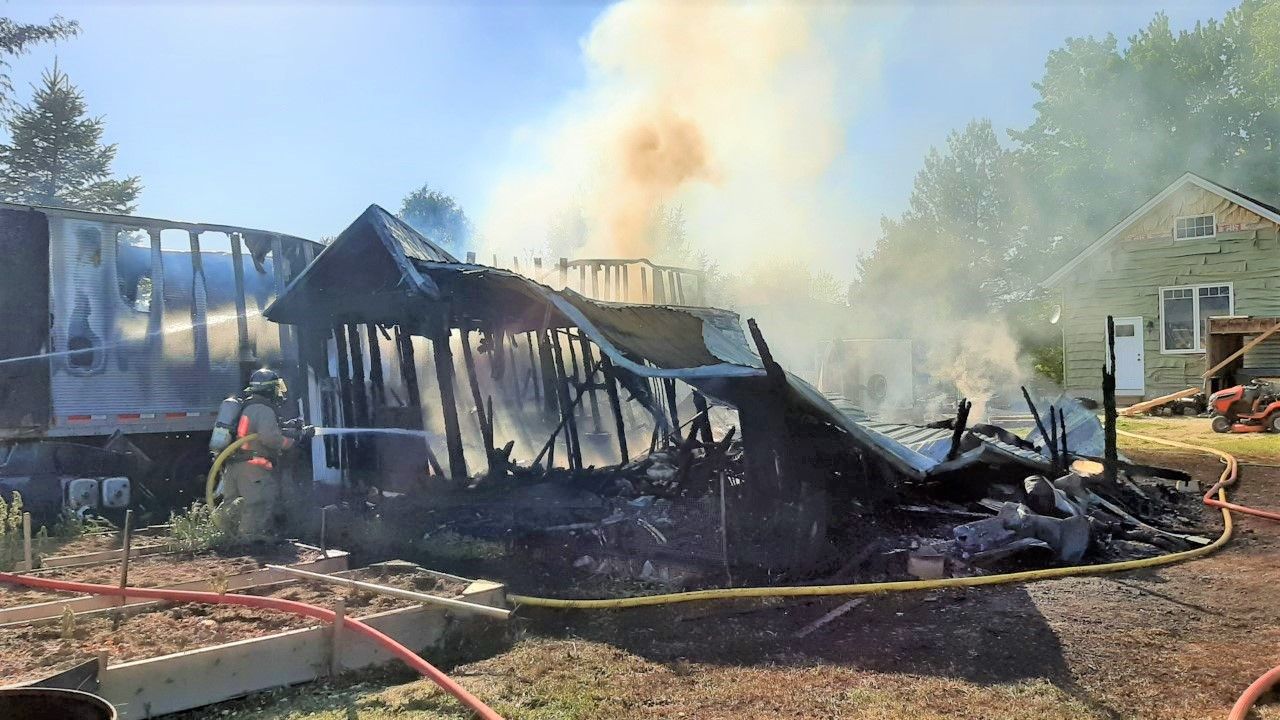 Hot riding lawnmower ignites structure Fire | Belleville Intelligencer