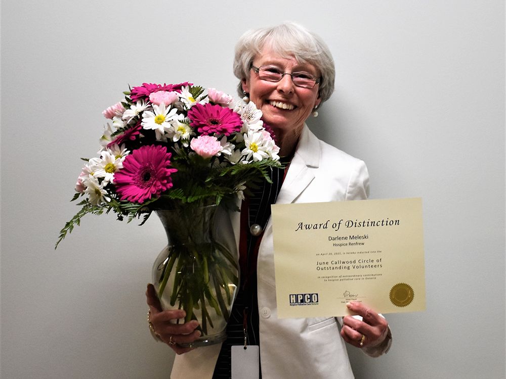 Hospice Renfrew volunteer receives 2021 June Callwood Circle of ...