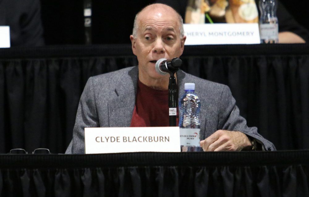 City councillors celebrate the life of Clyde Blackburn at Monday's city ...