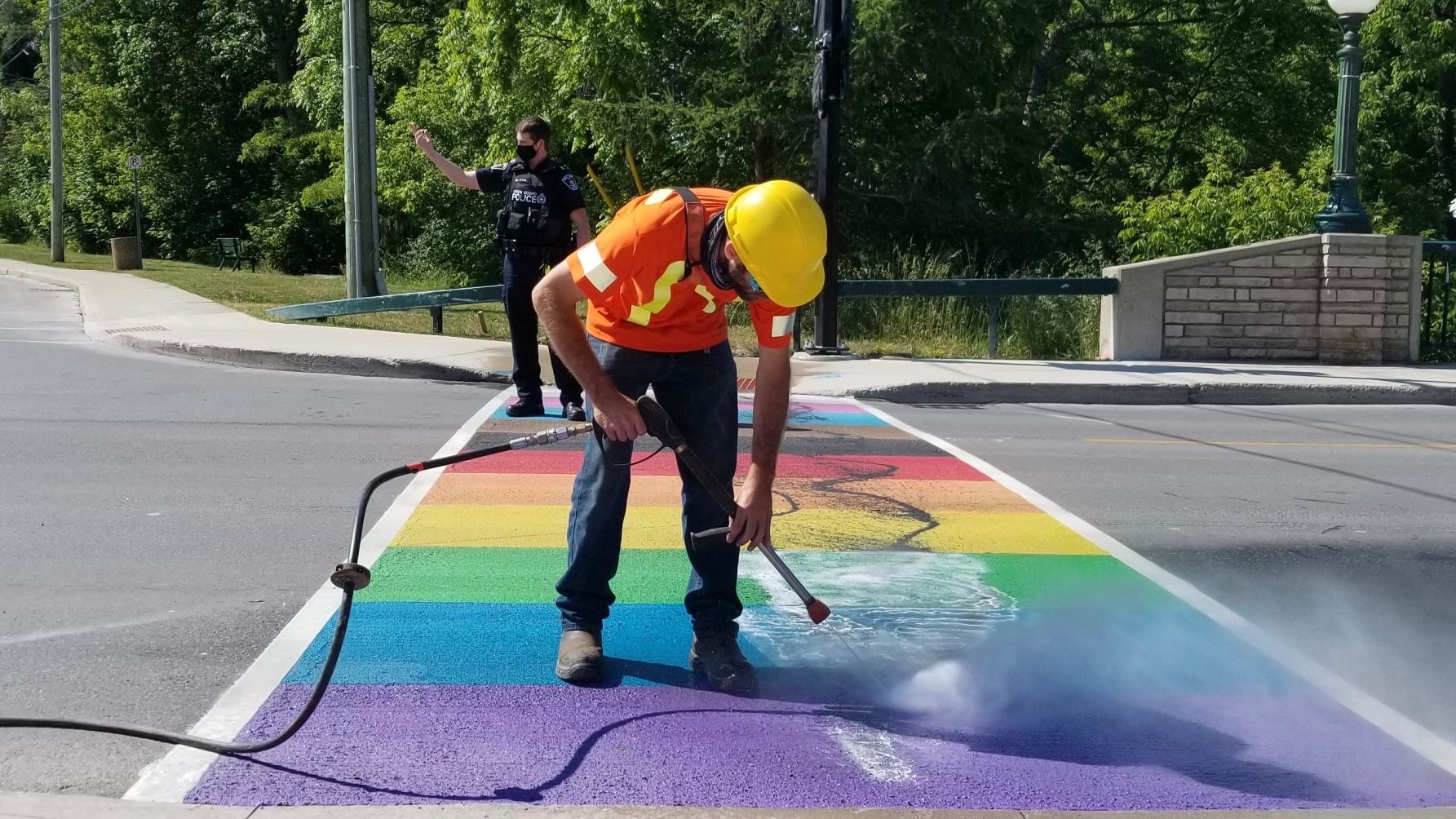 Mayor calls vandalism of Pride crosswalk 'cowardly act' | Owen Sound ...