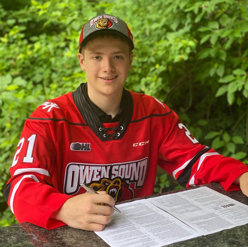 Attack sign Thomas Chafe, 47th-overall pick in 2021 | Owen Sound Sun Times