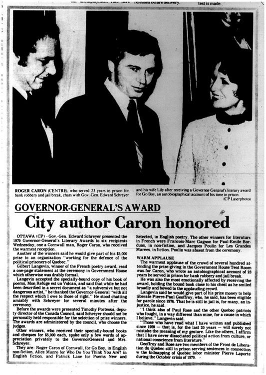 Freeholder at 175: Roger Caron, Cornwall's misunderstood celebrity ...