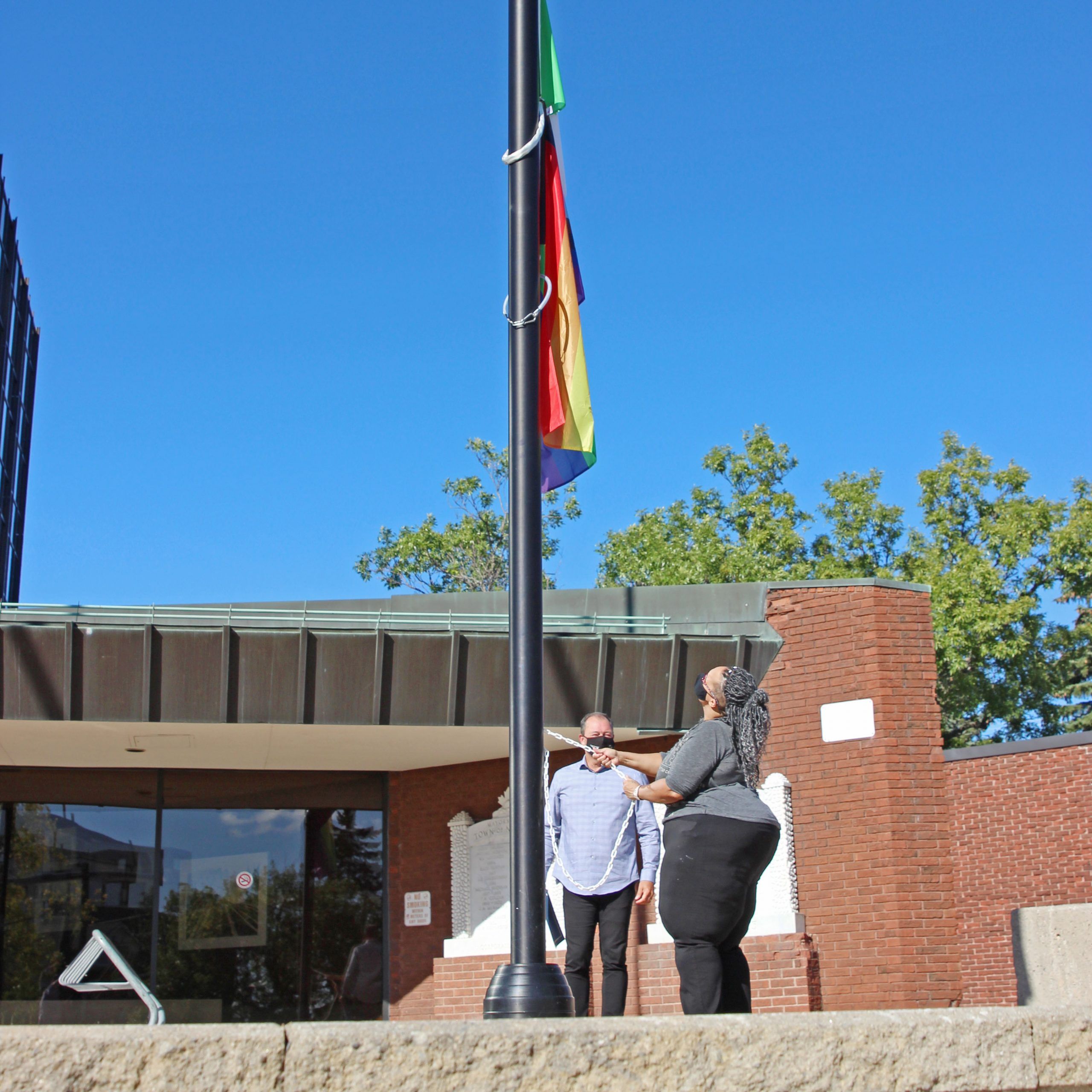 Pride flag raised at city hall | North Bay Nugget
