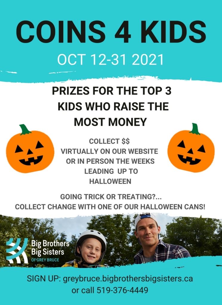 Kids collecting coins for Big Brothers Big Sisters on Halloween ...