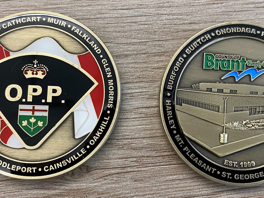 Brant OPP unveils new challenge coins | Brantford Expositor