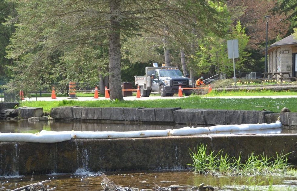 Diesel fuel spill closes Harrison Park parking lot | Owen Sound Sun Times