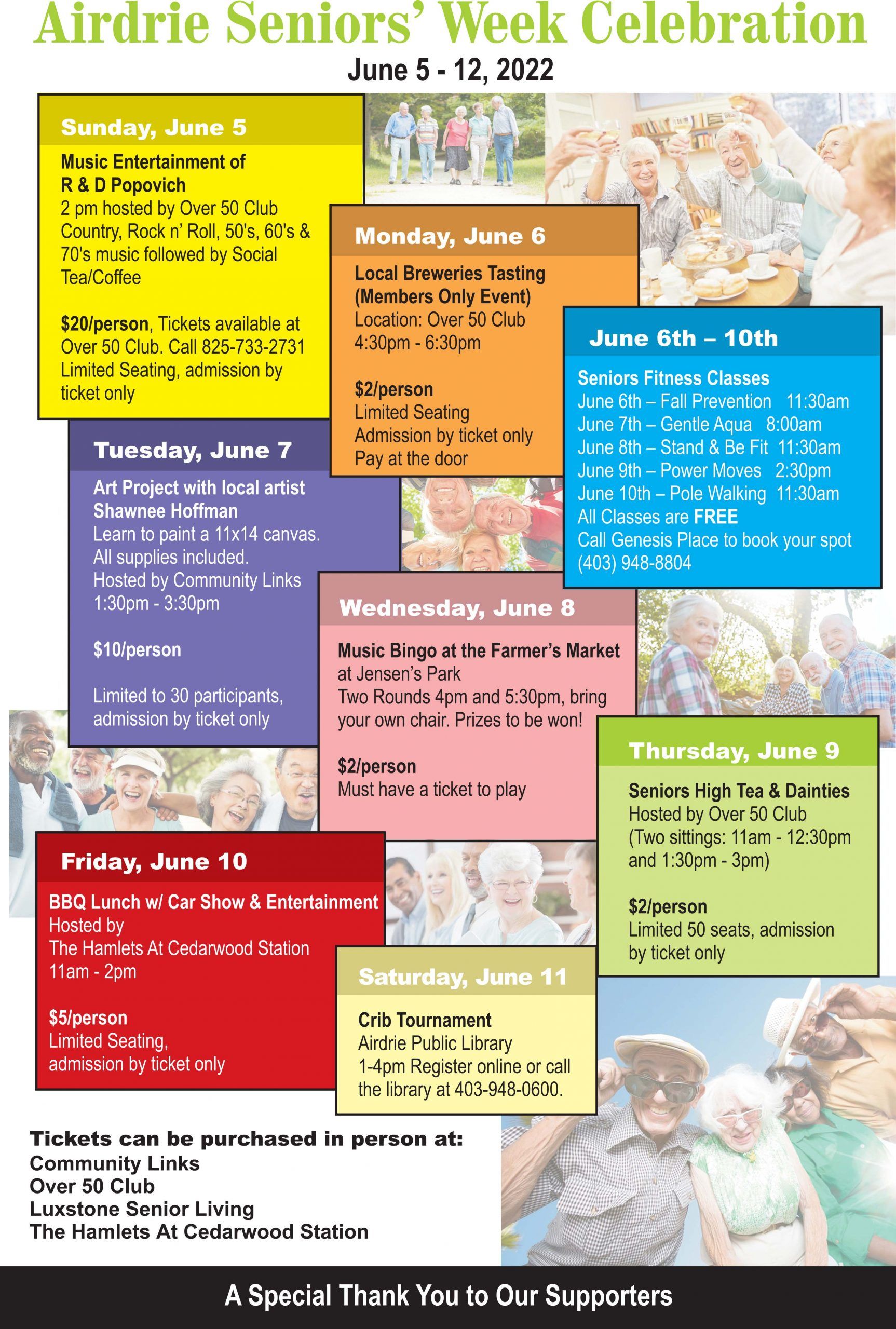 Variety of events in store for Seniors Week | Airdrie Echo