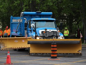 Snow plow truck roadeo in Cornwall has operators' skills on display ...