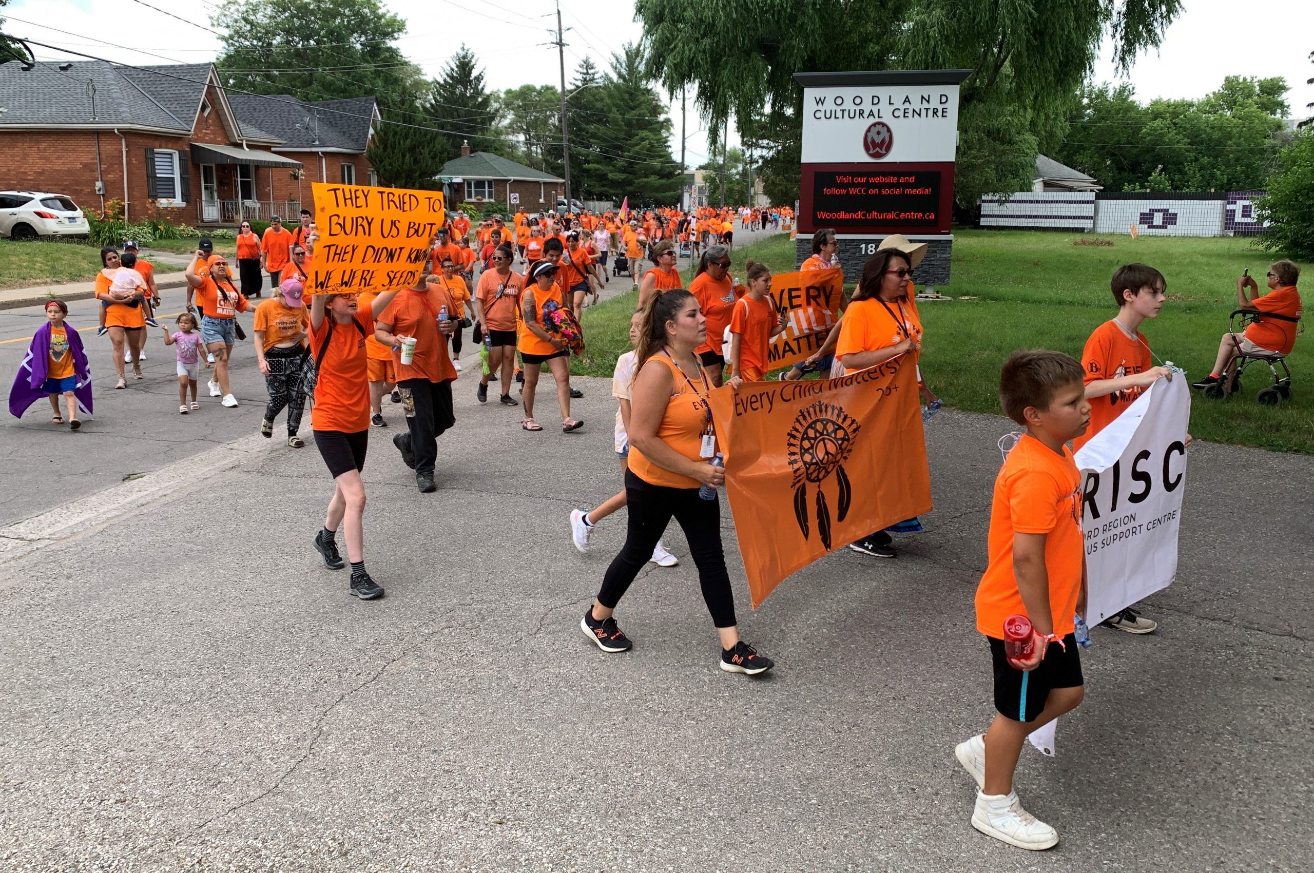 Hundreds march to honour residential school survivors | Simcoe Reformer
