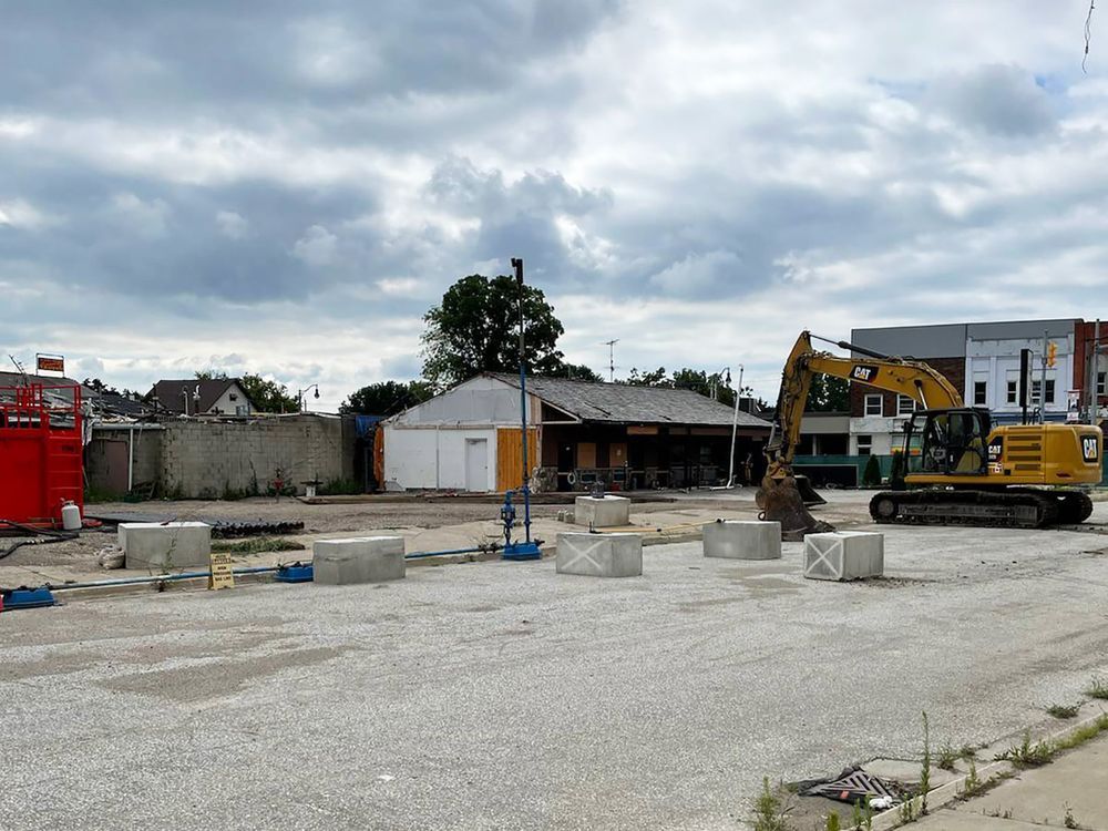 Installation of conductor pipe at well in downtown Wheatley area ...