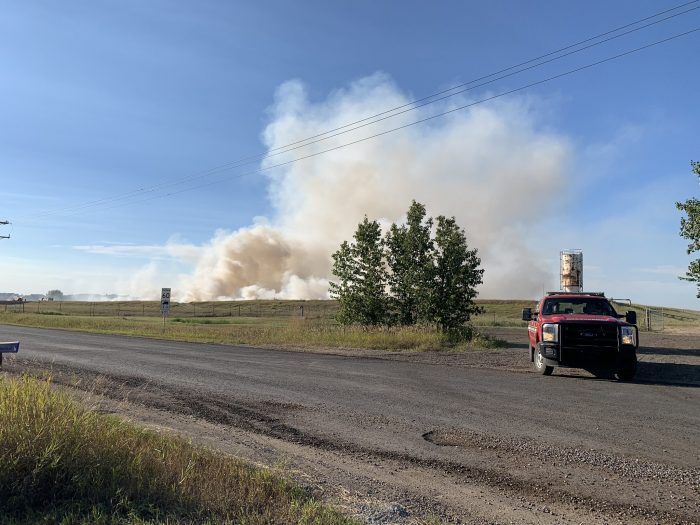 Crews battle stubborn grass fire | Sherwood Park News