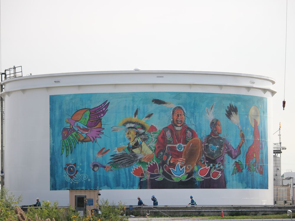 Image by First Nation artist unveiled at Shell refinery near Sarnia ...