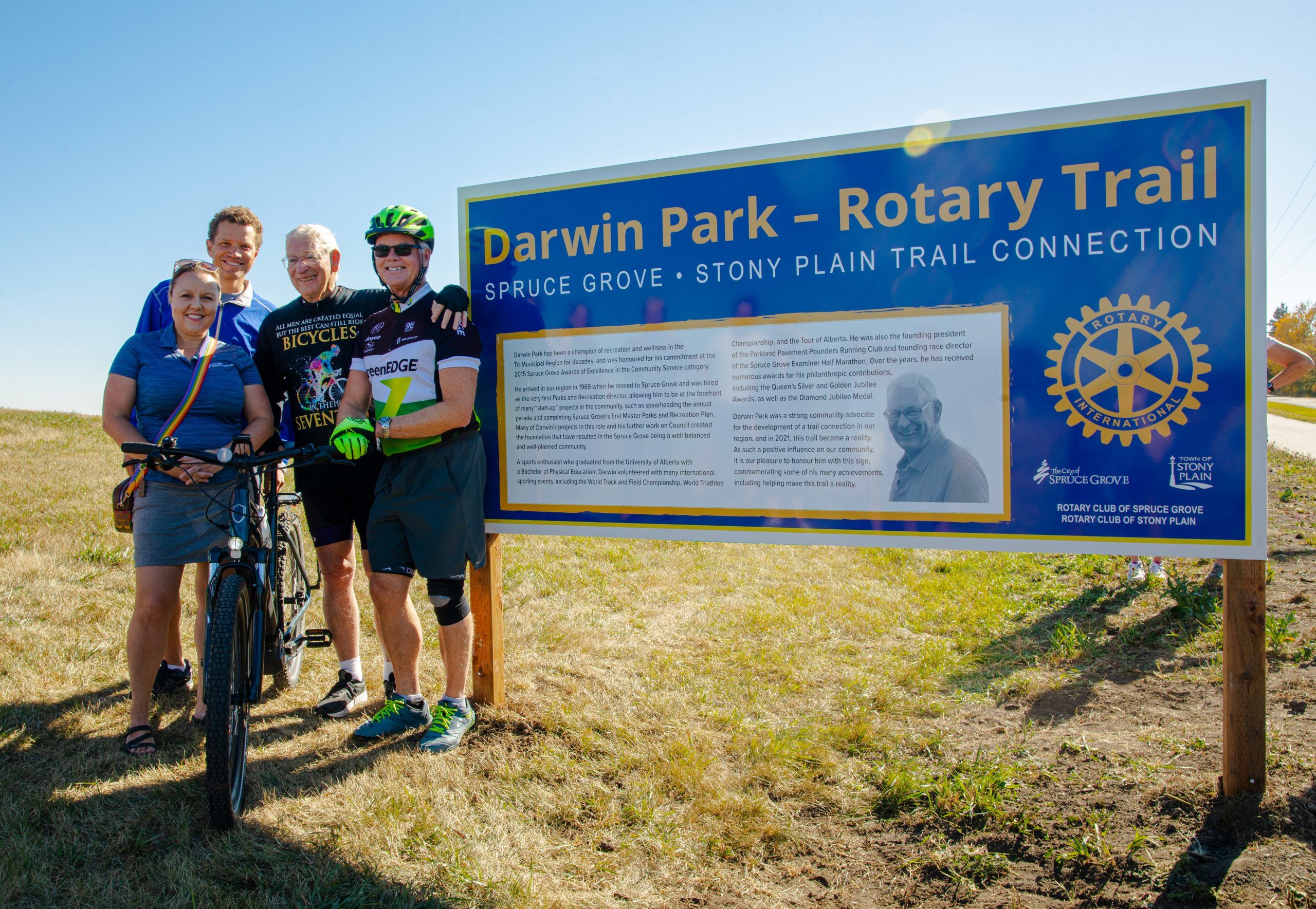 Section of Rotary Trail dedicated to local resident Darwin Park ...