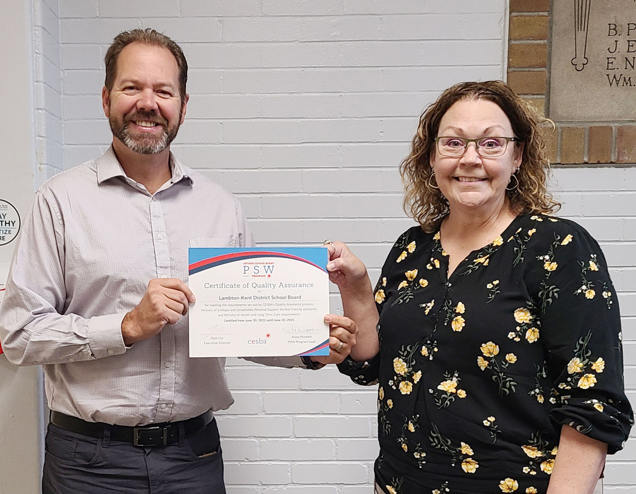 New certification for PSW program at Wallaceburg high school ...