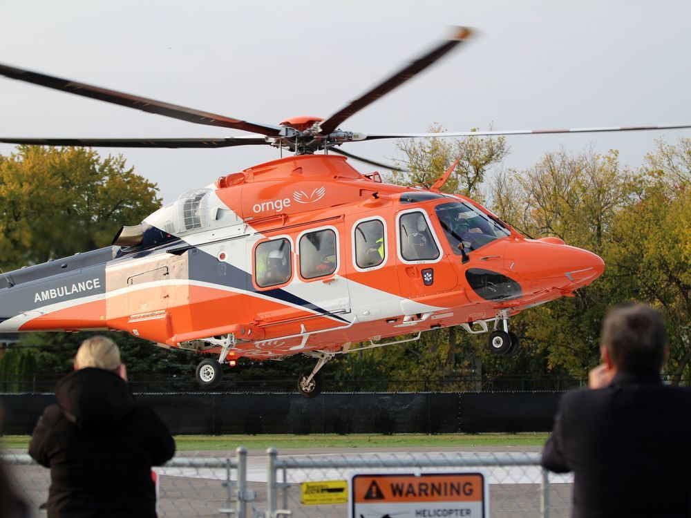 Officials blown away by first helicopter landing at Sarnia hospital ...