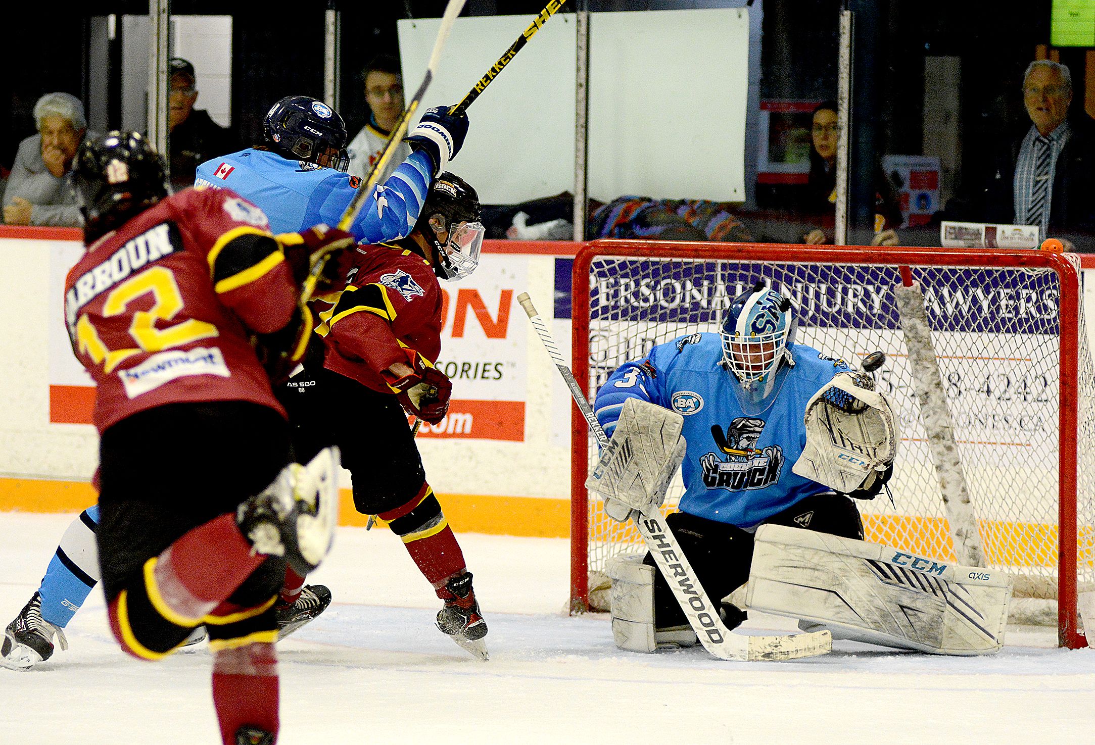 Harroun nets pair of goals, as Rock blank Crunch 9-0 | The Daily Press