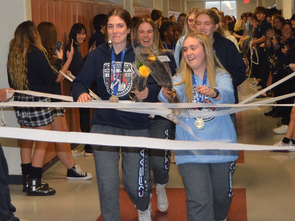 St. Mary Catholic High School holds parade for golden girls of Ontario ...