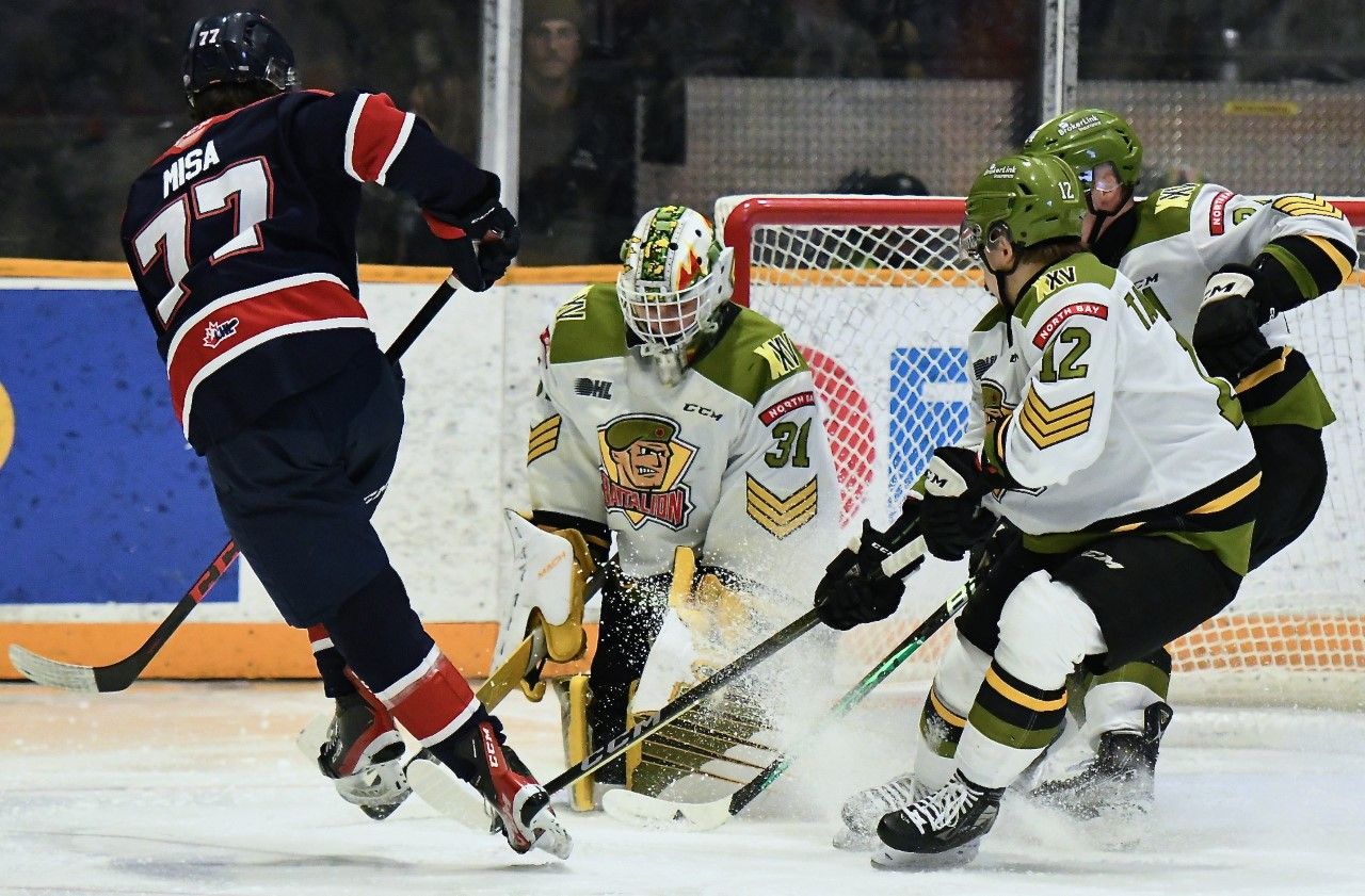 Troops goaltender Dom DiVincentiis made 36 saves in heated battle with ...