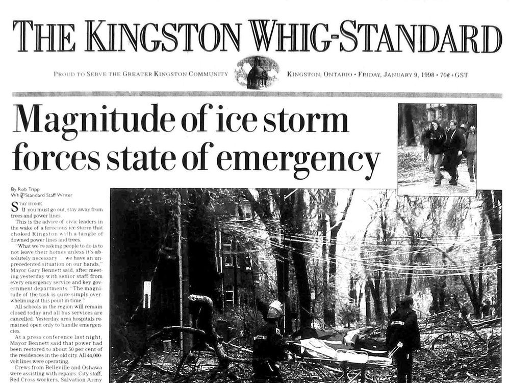 Scrapbook displays our early ice storm coverage | The Kingston Whig ...