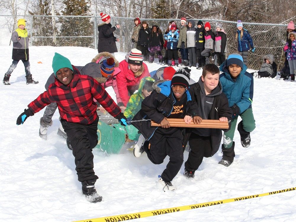 Cardboard Sled Challenge at Sudbury school | Sudbury Star
