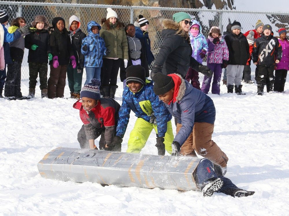 Cardboard Sled Challenge at Sudbury school | Sudbury Star