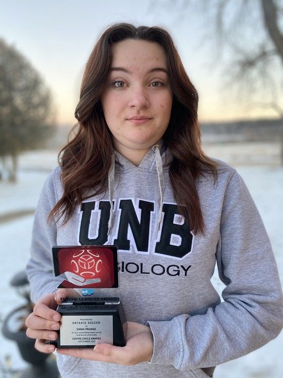 Emma Prange of Opeongo Minor Soccer presented with Milkup Future ...